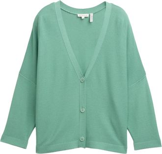 Tom Tailor Damen 1047078 Cardigan Strickjacke, 13010-Faded Green, XS