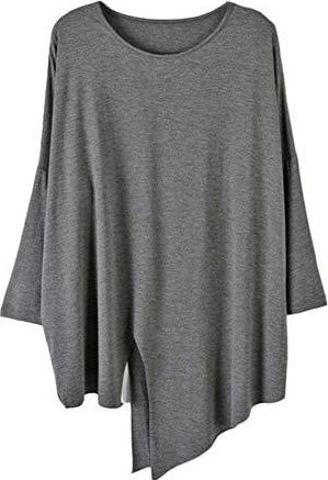 LaoZanA Femme Tops &Agrave; Manches Longues Haut De Danse Latine Ballet Chemise Costume Gris fonc&eacute; L