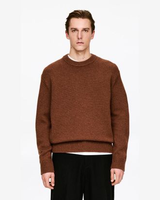 Arket Pullover Aus Schwerem Wollstrick -Braun