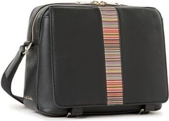 Paul Smith Sac &agrave; bandouli&egrave;re en cuir avec bandes Artist Stripe