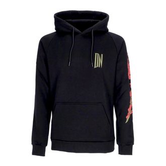 Dolly Noire Schwarzer Drachen Hoodie mit K&auml;ngurutasche - - Sweatshirts & Hoodies - Herren - Schwarzk - XS