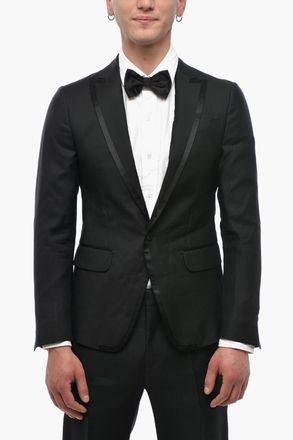Dsquared2 Jacke aus Schurwolle und Seide mit Spitzrevers Dsquared2