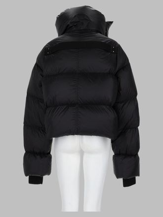 Rick Owens Funnel Neck Nylon Down Jacket - Black