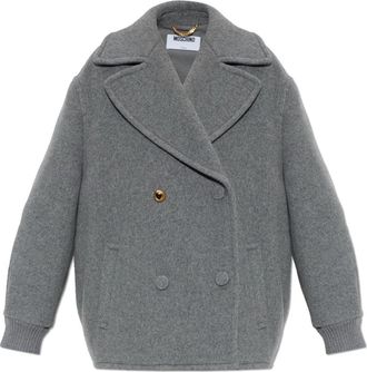 Moschino Doppelreihiger Mantel - - Coats - Damen - Grau - S