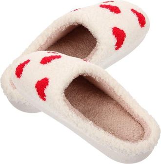 IFUNDOM Pantoufles de Couple Coton Doux avec Motif Coeur Chaudes et Antid&eacute;rapantes pour Int&eacute;rieur Confortables et Moelleuses Adapt&eacute;es pour Hommes et Femmes
