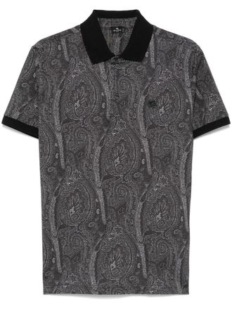 Etro polo à imprimé cachemire - Noir