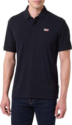 Napapijri Herren Evan Short Sleeve Polo Shirt Poloshirt, Schwarz, 3XL