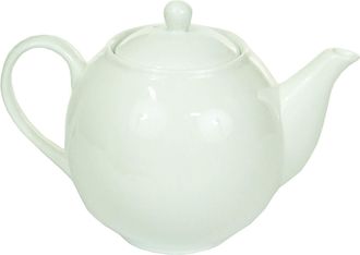 Judge Weiße traditionelle Teekanne aus Porzellan von Judge, porzellan, 1000ml/6 Cup