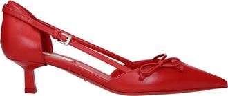 Prada Cuir Rouge Femme S Sandales