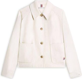 Tommy Hilfiger Damen &Uuml;bergangsjacke aus Bio-Baumwolle