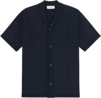 Les Deux Homme, Chemises, Bleu, Taille: L Short Sleeve Knit Shirt