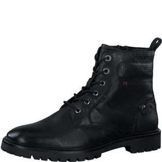 s.Oliver Herren Stiefel zum Schnüren aus Leder Winter, Schwarz (Black), 45 EU