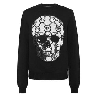 Philipp Plein Homme, Pulls, Noir, Taille: L Pulls &agrave; col rond