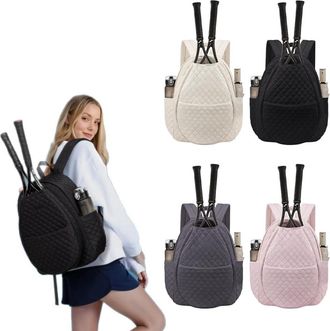 Generic Gro&szlig;e, Gesteppte Tennistasche, Tennisschl&auml;ger-Rucksack f&uuml;r Damen & Herren (Beige)