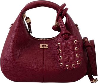 Ganni Femme, Sacs, Rouge, Taille: ONE Size Mini sac hobo grain&eacute;