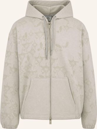 Carlo Colucci Carlo Colucci Kapuzensweatjacke Mit Flockprint - Soft Impact Flenger beige