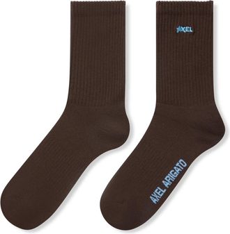 Axel Arigato Floral Logo Socks - - Underwear - unisex - Braun - M