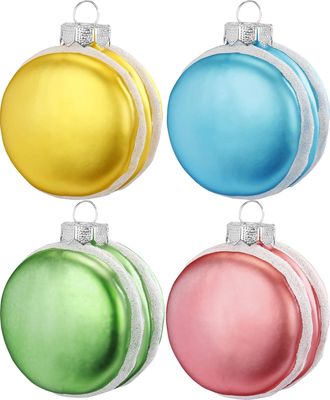 Magic Bodyfashion Christbaumschmuck Macarons Glas 7cm x 1 St&uuml;ck Anh&auml;nger
