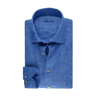 Stenströms Homme, Chemises, Bleu, Taille: L Chemise Slimline en Lin Bleu