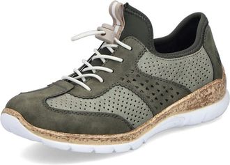Rieker Damen Low-Top Sneaker N4245, Frauen Halbschuhe,stra&szlig;enschuhe,Strassenschuhe,Sportschuhe,Freizeitschuhe,Turnschuhe,gr&uuml;n (54),42 EU / 8 UK