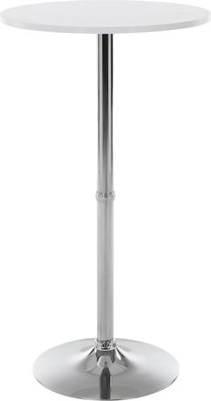 Clp Stehtisch Rund I Tischplatte Ø 60 cm | Stabiles Metallgestell, Farbe:weiß