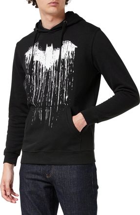 DC Comics Herren Batman Paint Kapuzenpullover, Schwarz (Black Blk), XL