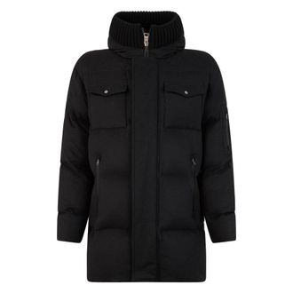 Herno Gesteppte Jacke mit Strickkragen - - Jackets - Herren - Schwarzk - M
