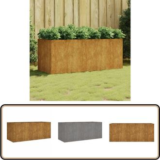 vidaXL Vidaxl - Lit sur&eacute;lev&eacute; de jardin 200x80x80 cm acier corten - Jardiniere - Pot De Fleurs Ext&eacute;rieur - Bac &agrave; Plantation - Lit Sur&eacute;lev&eacute; - Acier Corten