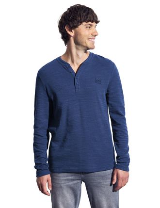 Street One Men Herren Softes Slub Henleyshirt