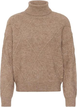 Cream Rollkragenpullover - - Knitwear - Damen - Beige - XL