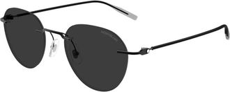 Montblanc Montblanc, Homme, Accessoires, Noir, Taille: 51 MM Snowcap Lunettes de soleil