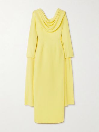 Emilia Wickstead Robe Du Soir En Cr&ecirc;pe De Laine &Agrave; Drap&eacute;s Zaira - Jaune