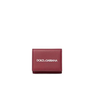 Dolce & Gabbana Rotes Kalbsleder Portemonnaie f&uuml;r M&auml;nner - - Accessories - Herren - Rot - ONE SIZE