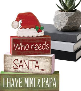 Generic Weihnachtsdekoration F&uuml;r Etagenteller | 4-Teilige Stapelbare Tischdekoration,Weihnachts Mittelpunkt Etagere Tischschilder | F&uuml;r Schreibtisch K&uuml;che Sch