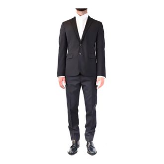 Dsquared2 Stilvolle Schwarze Wollmischungsjacke - - Suits - Herren - Schwarzk - M