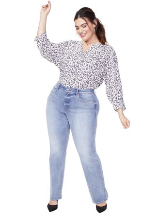 NYDJ Marilyn Gerade Denim-Jeans f&uuml;r Damen, Biscayne, 40