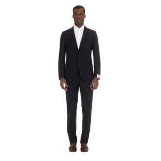 Caruso Blaues Miura Slim Fit Ma&szlig;geschneidertes Kleid - - Suits - Herren - Blau - M
