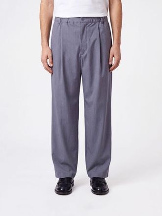 Herno Pantalon chino large en m&eacute;lange de laine avec poches italiennes
