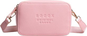 soccx Crossbody Bag mit Logo und Intarsia-Webriemen