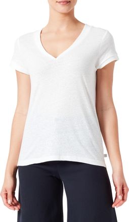 QS by s.Oliver Damen 2144034 T-Shirt, Creme, X-Large