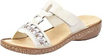 Rieker 628M6 Femme Sandale à lanières,Sandales à lanières,Chaussures dété,Confortable,Plat,ice/80,41 EU / 7.5 UK