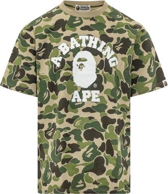 A Bathing Ape A Bathing Ape, Homme, Tops, Vert, Taille: L 1st Camo College Tee
