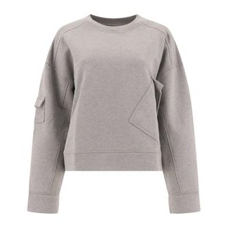Ganni Femme, Sweatshirts et sweats &agrave; capuche, Gris, Taille: 38/40 FR SweaT-shirt Oversize