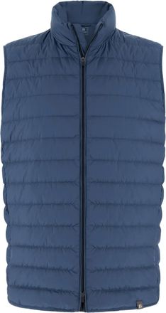 Boggi Milano padded logo patch gilet - Blau