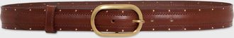 Gerard Darel Ceinture en cuir avec clous - HONORE - Marron