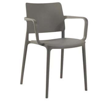 Papatya Joy-K Designstuhl mit Einer Belastbarkeit von 200 kg stapelbar, Terassenstuhl aus Kunststoff UV best&auml;ndig, Leichter Stuhl mit R&uuml;ckenlehne f&uuml;r Balkonst