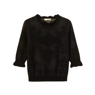 Twinset Jacquard-Garn Pullover - - Knitwear - Damen - Schwarzk - L