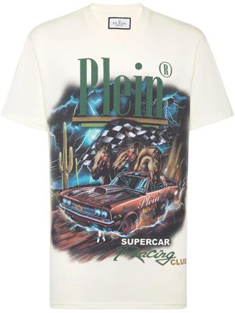 Philipp Plein t-shirt Racing Club - Blanc