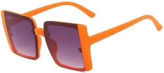Generic Lunettes De Soleil Carr&eacute;es &Agrave; Grande Monture For Femmes, Plein Air For Hommes, Sport Et Vacances(Orange)