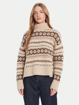Barbour Rollkragenpullover Helen LKN1560GY15 Beige Oversize